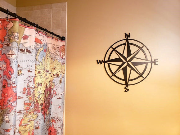 Modern Nsew Compass Wall Art Design By Skyline Workshop