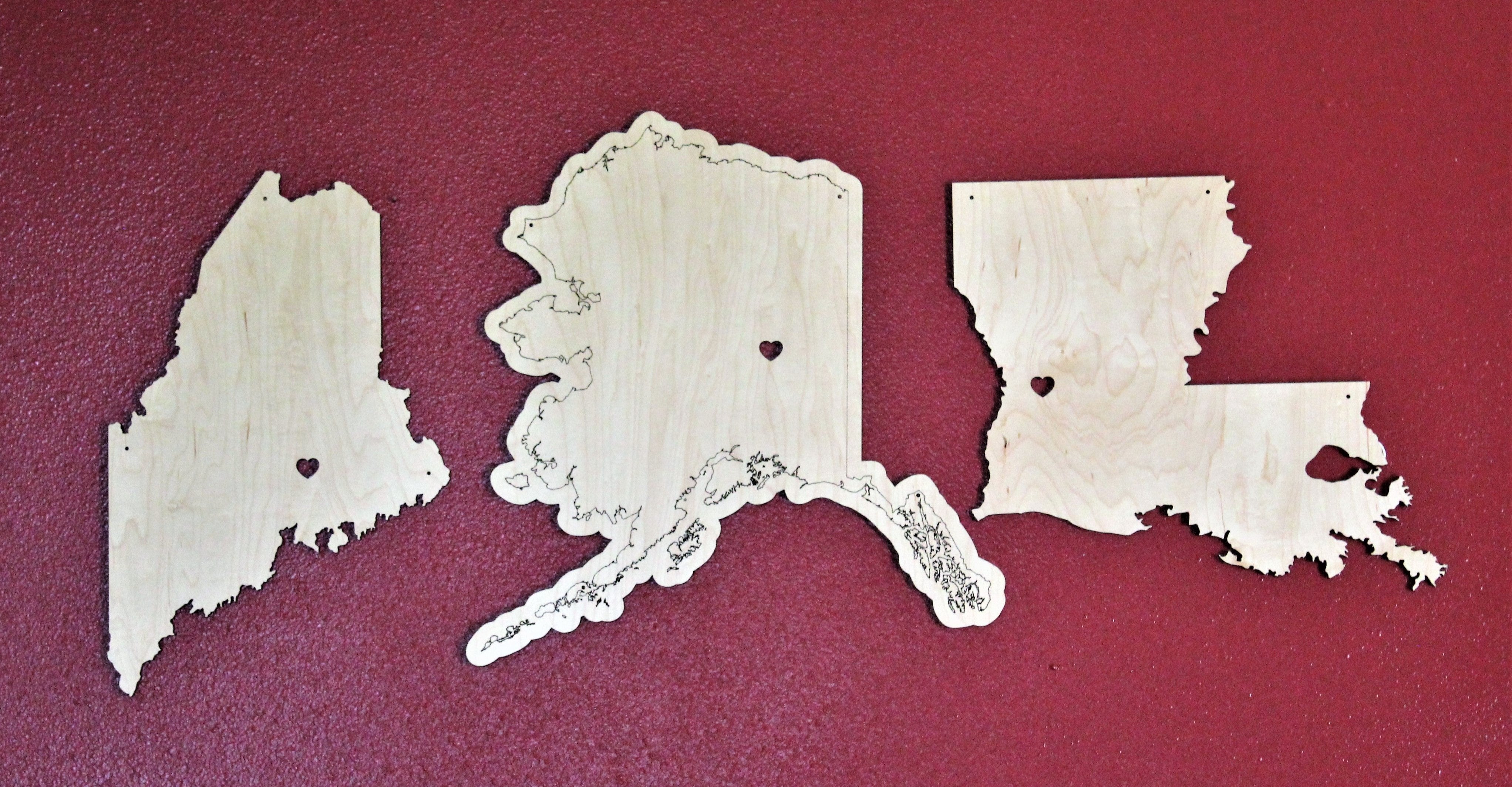 State Shape Map Cutouts - All 50 States - Customizable - Wooden Wall A ...