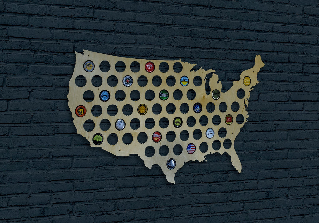 United States of America Beer Cap Map | Design by Skyline Workshop ...