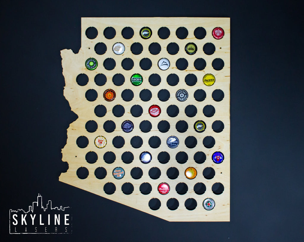 Arizona State Beer Cap Map | Design by Skyline Workshop™ – SkylineWorkshop